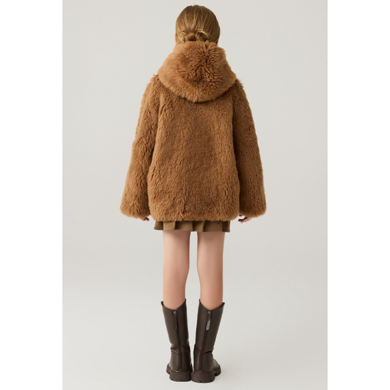 Authentic White Energy Goose Bazaar Wool Fur Kid's Coat Elite Style ...